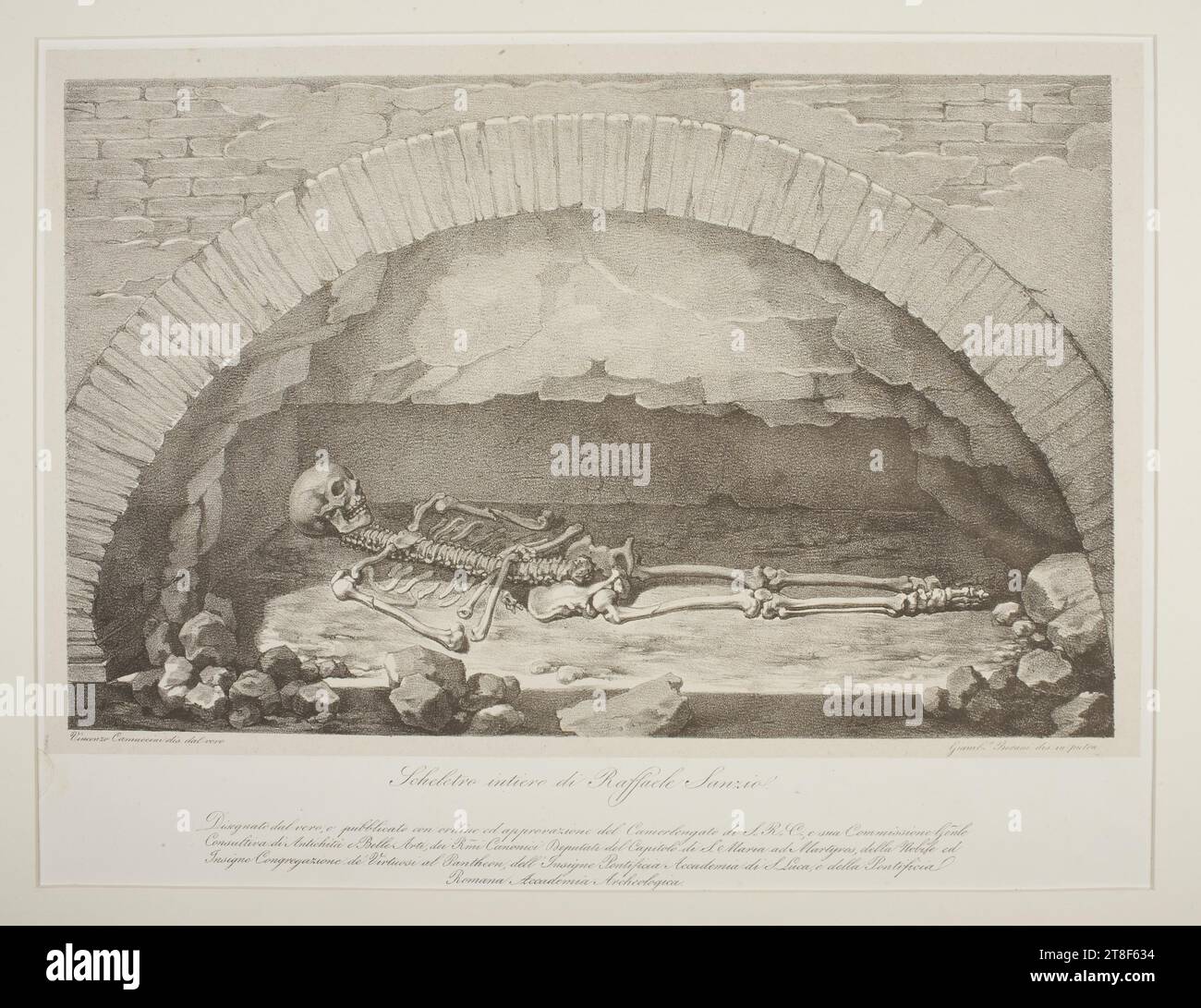 Raphael's Skeleton at the Opening of his Tomb, Giambattista Borani, Ca ...