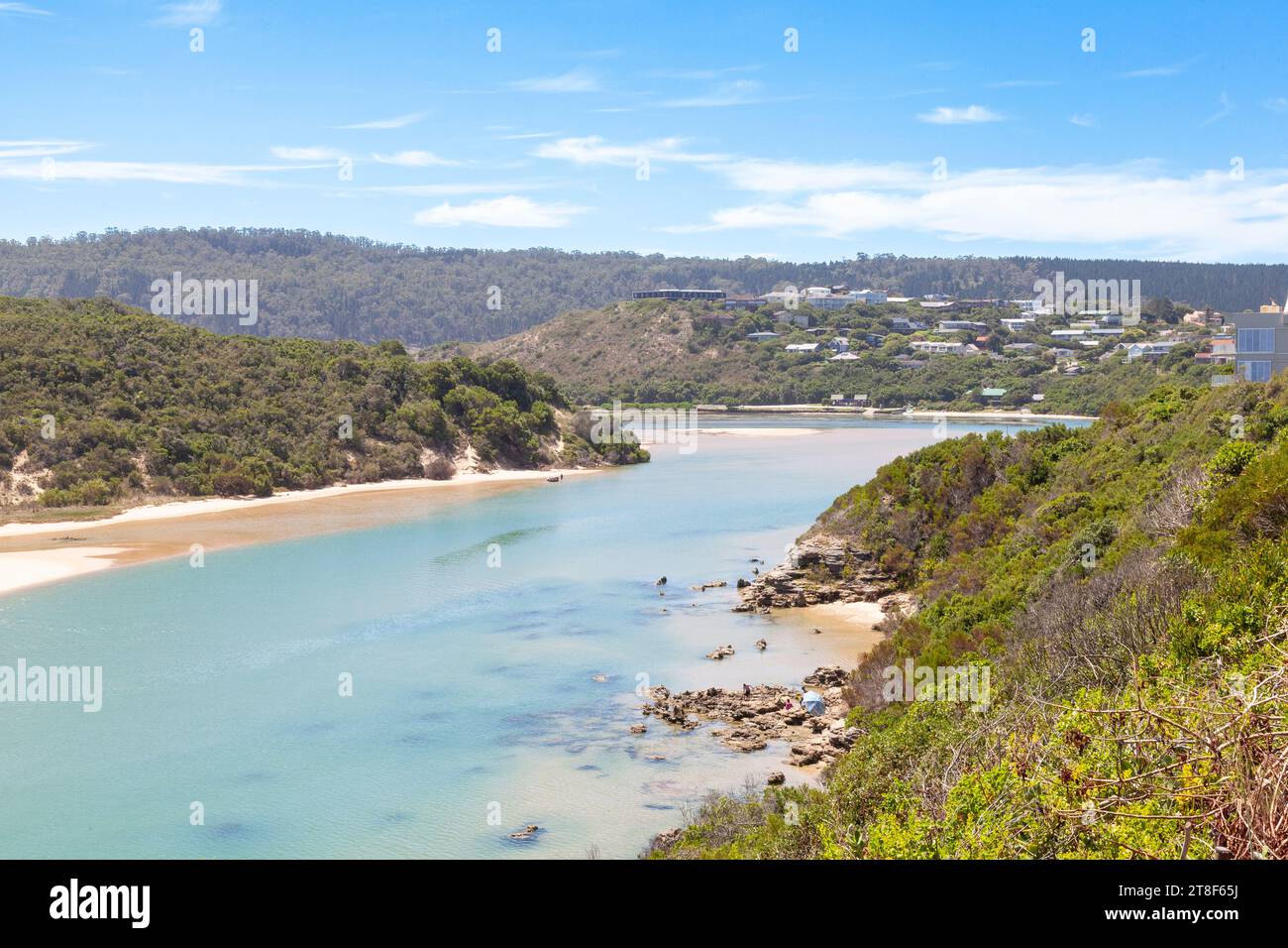 Swartvlei River Mouth at Sedgefield on the Garden Route, Western Cape ...