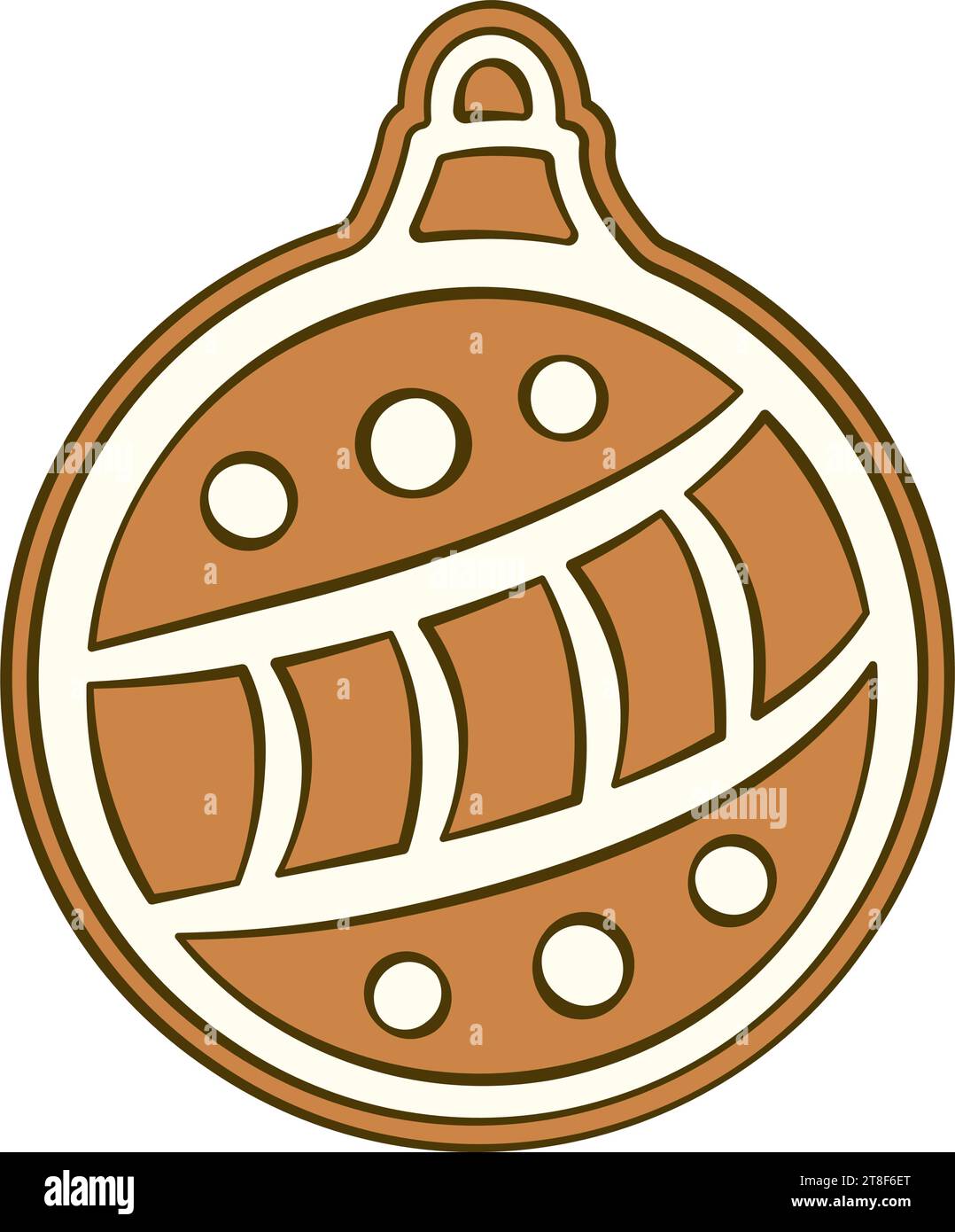 Gingerbread bauble. Cartoon. Vector illustration Stock Vector Image ...