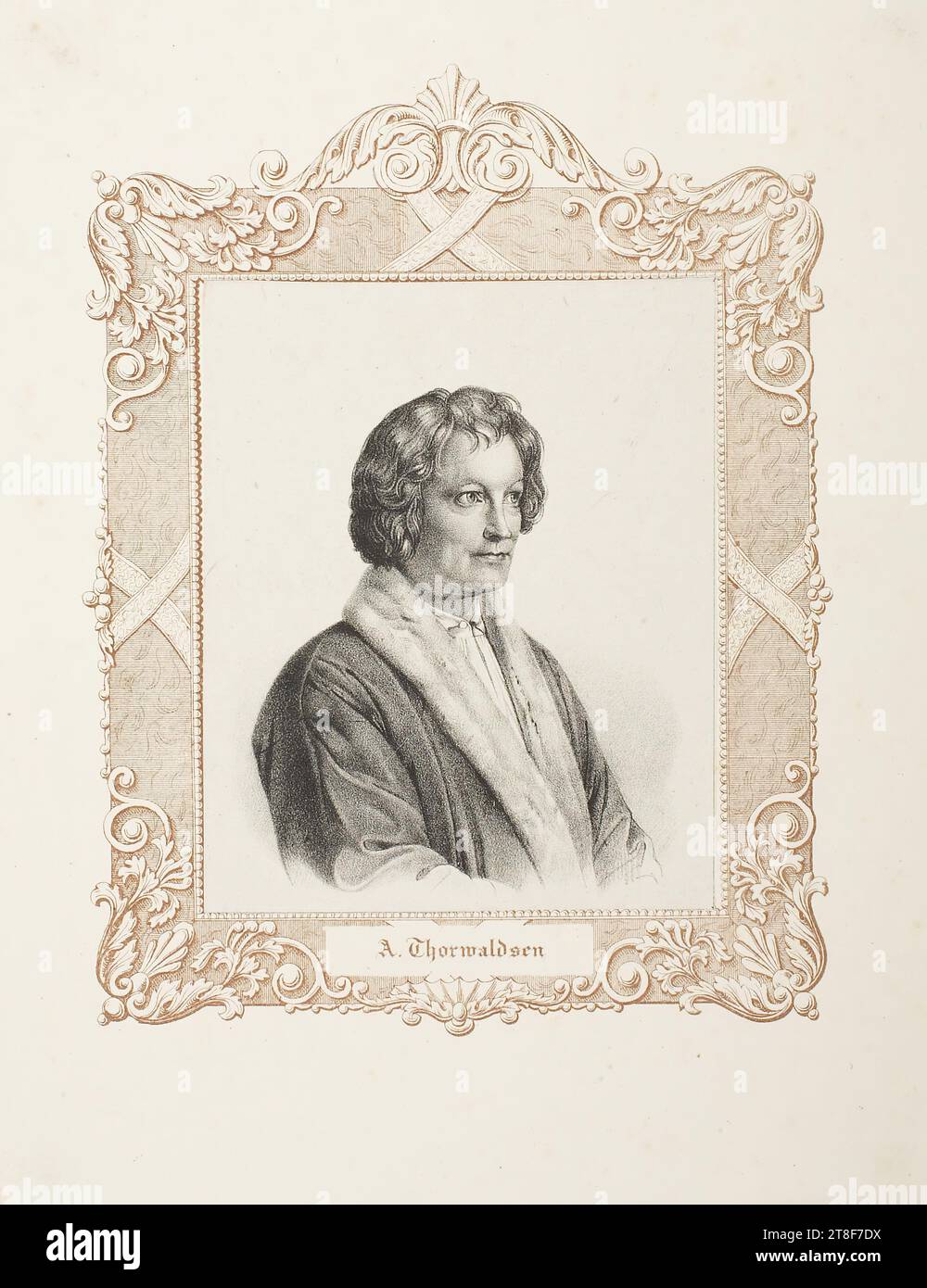 Portrait of Thorvaldsen, No earlier than 1823, Graphic Art, Lithograph ...