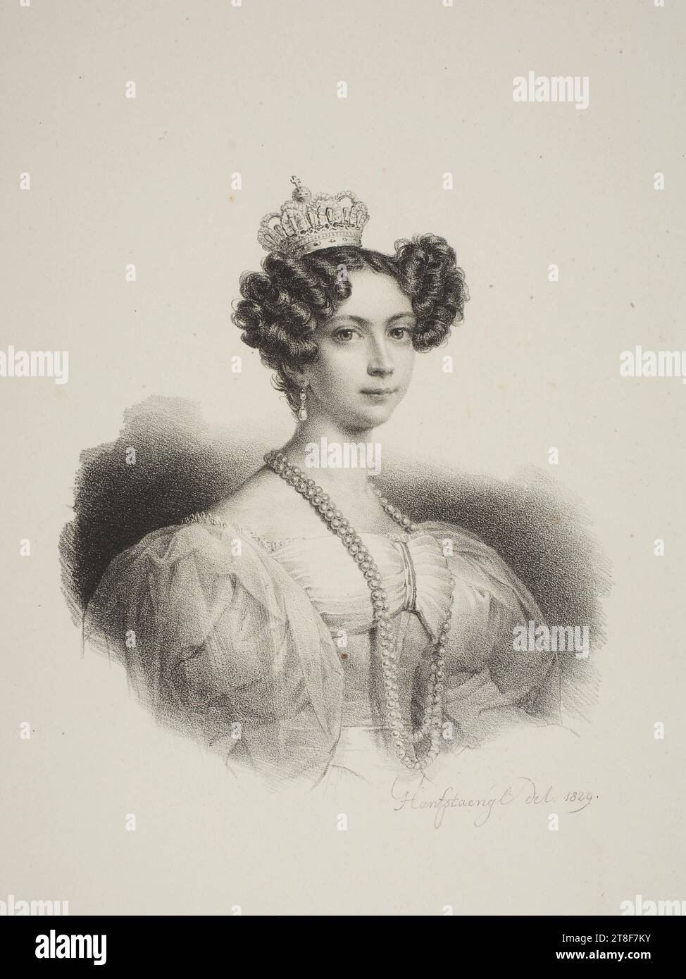 Duchess Helene (?), Franz Seraph Hanfstaengl, 1829, Graphic Art ...