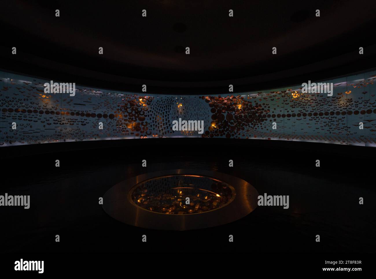 Ritual showcase at colombian golden museum Stock Photo - Alamy