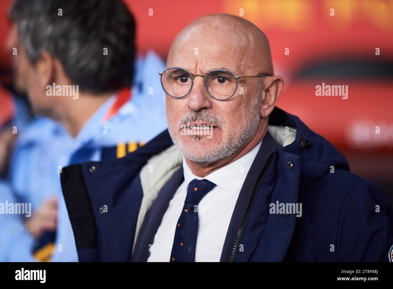 Spain head coach Luis de la Fuente looks on during the UEFA Euro 2024 ...