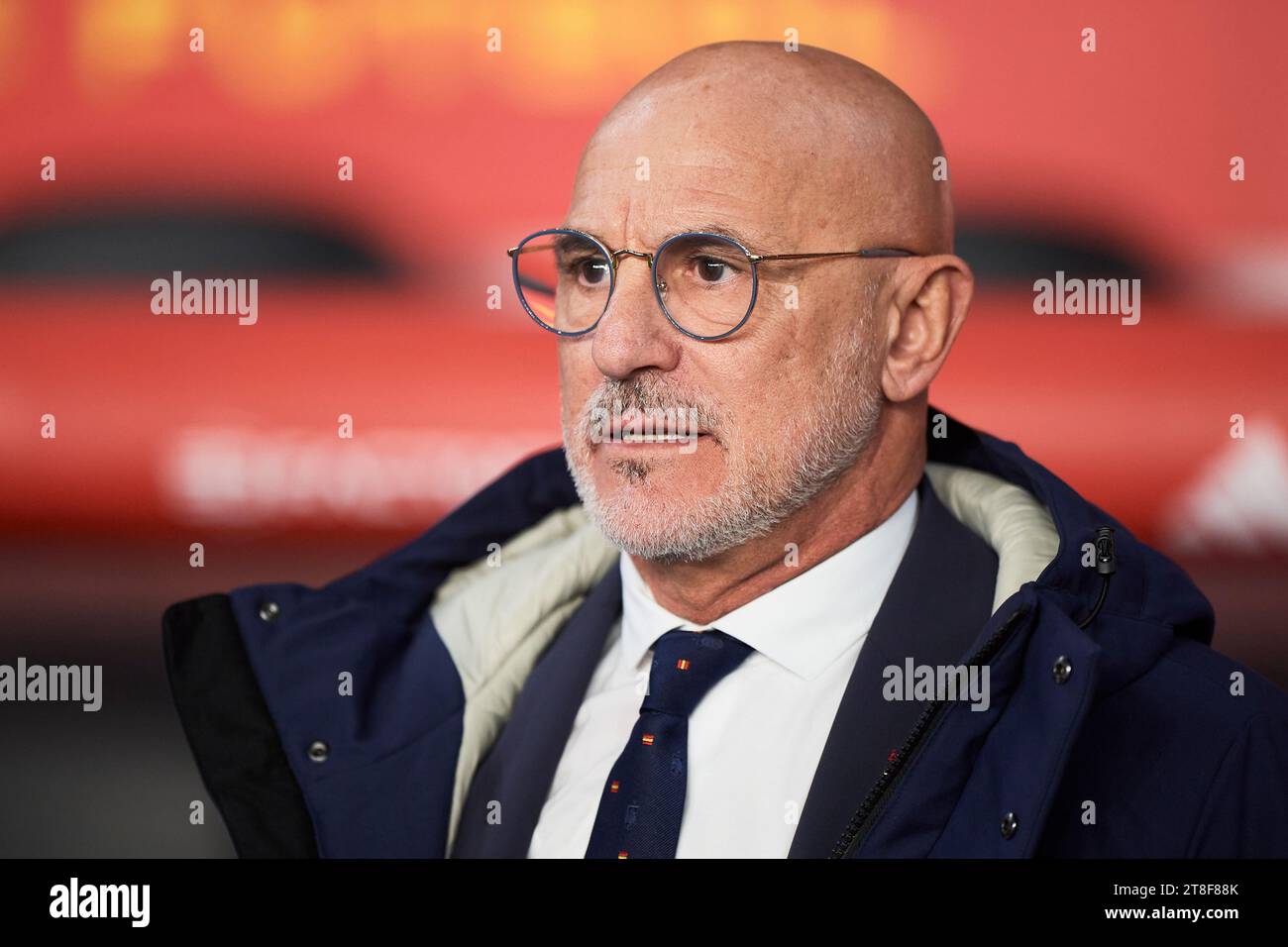 Spain head coach Luis de la Fuente looks on during the UEFA Euro 2024 ...