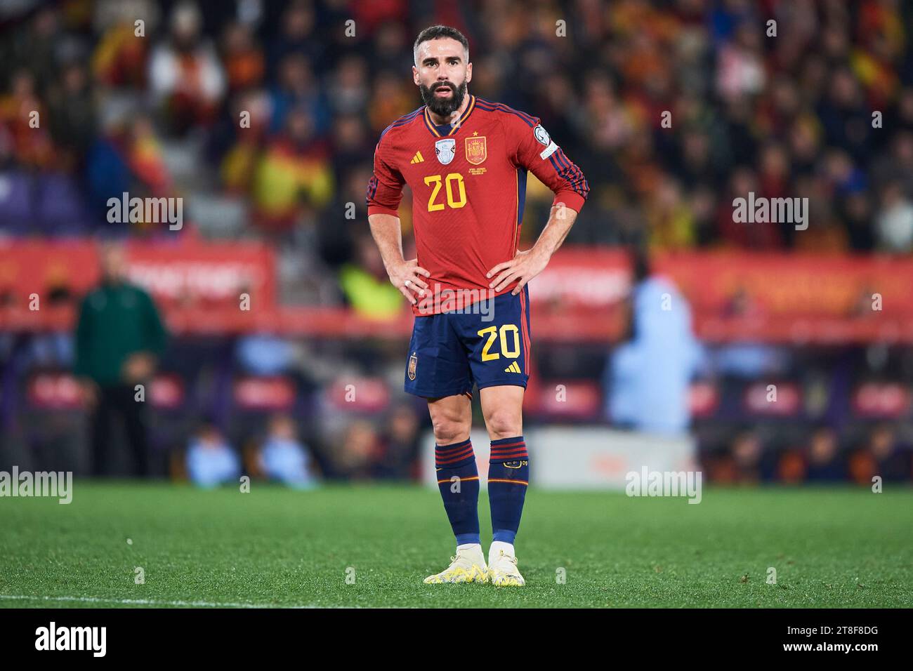 Daniel Carvajal of Spain in action during the UEFA Euro 2024 Qualifying ...