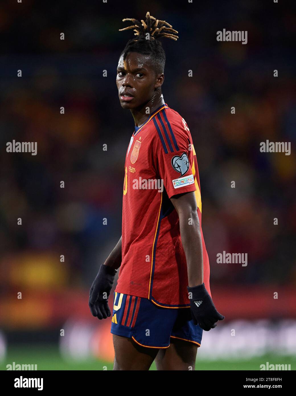 Nico Williams of Spain in action during the UEFA Euro 2024 Qualifying ...