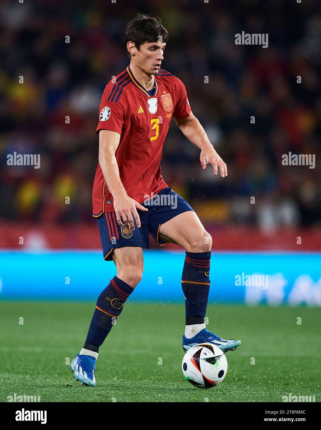Robin le Normand of Spain in action during the UEFA Euro 2024 ...