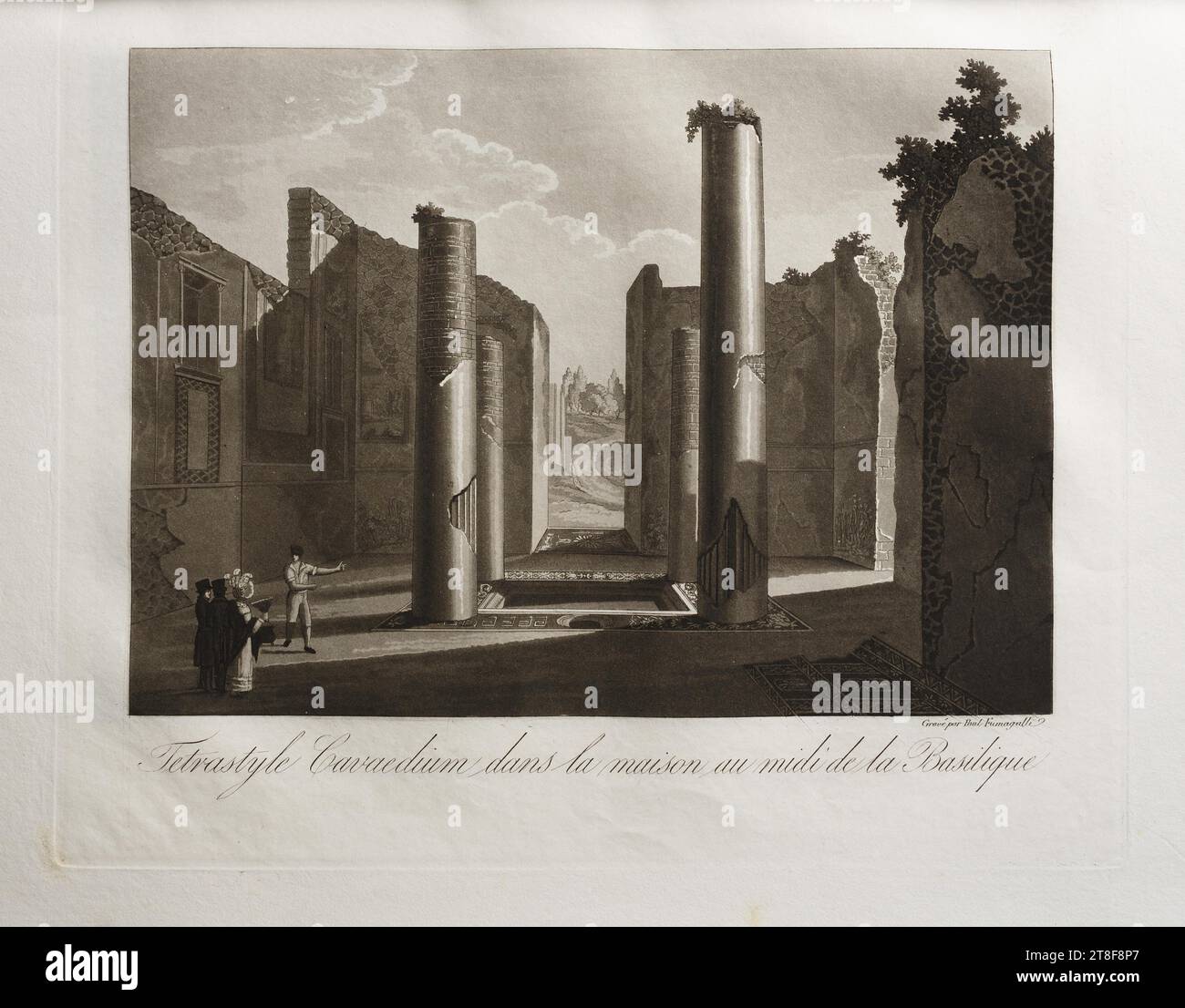 Tetrastyle cavaedium dans la maison au midi de la basilique hi-res ...