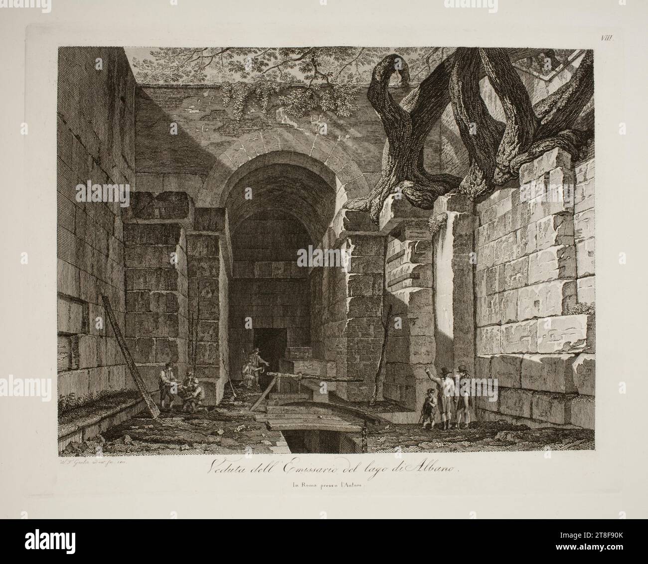 View of the Mouth of Lake Albano, Wilhelm Friedrich Gmelin, 1760-1820 ...