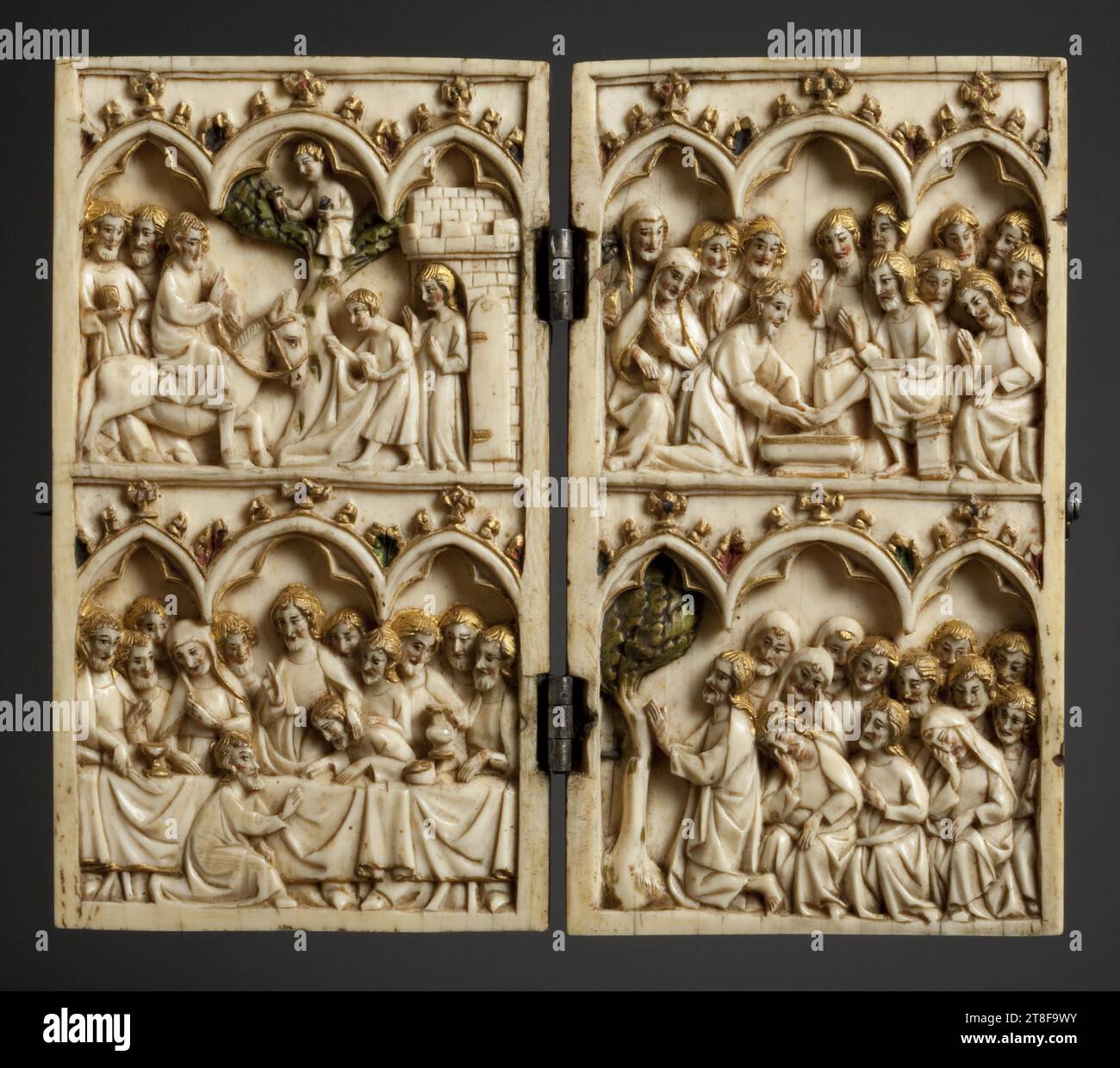 Diptych: The Entry into Jerusalem. The Last Supper. The Washing of the ...