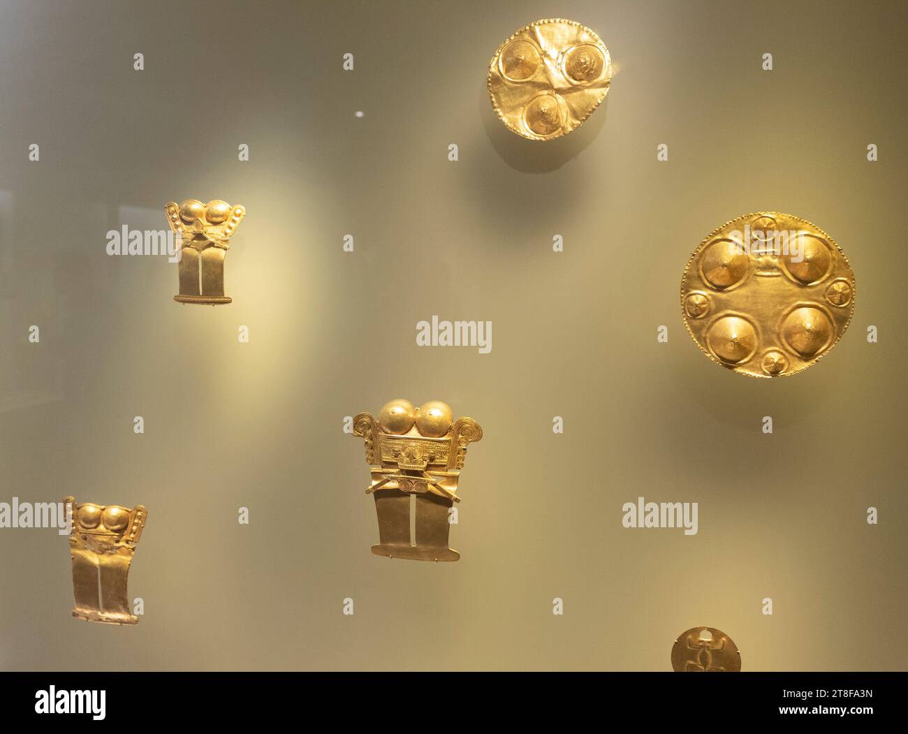 Beautiful ancient indigenous golden pieces into a downtown golden ...