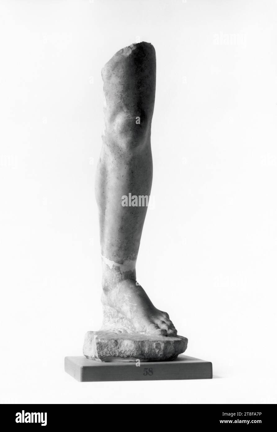 Sculpture of a man, Ca. 500 BC, Sculpture, Statuette, Painted, Carved ...