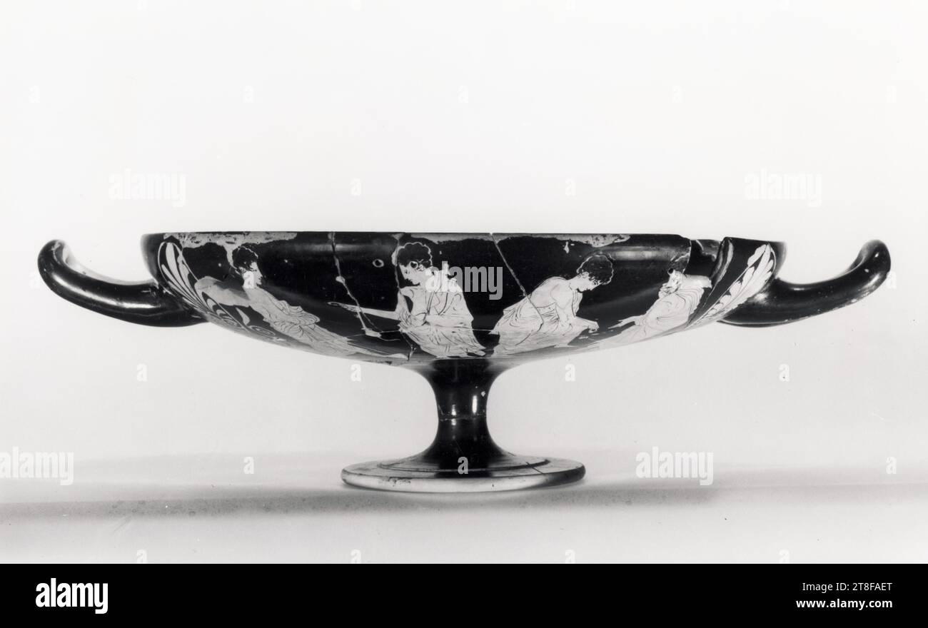 Kylix with sports scenes (A, B) and education scene (tondo ...