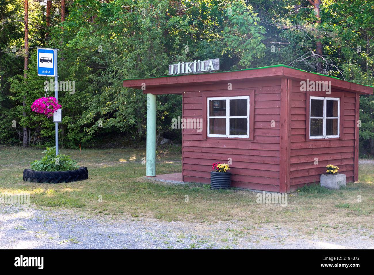 Beautiful public bus stop on Saaremaa island, Estonia Stock Photo - Alamy