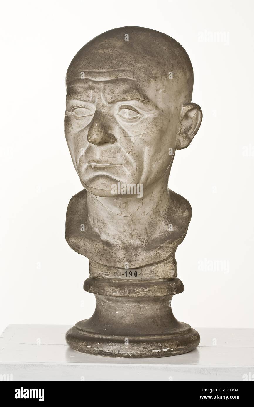Elderly man, 100 BC - 1 BC, Sculpture, Head, Cast, Height 45 cm ...