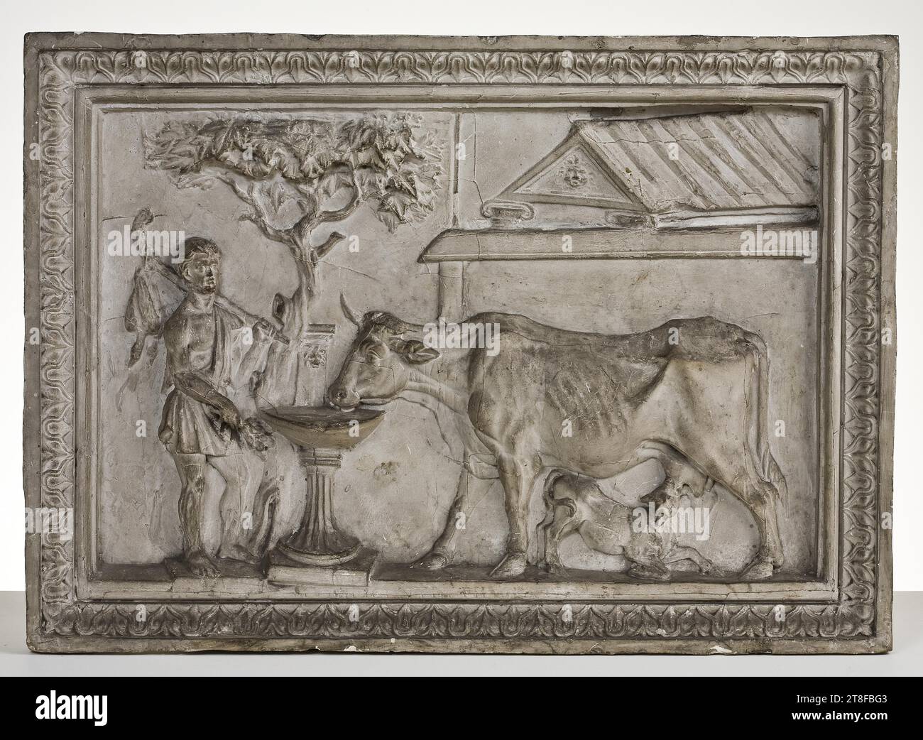 Hunter with a lagobolon, 100 BC - 99, Sculpture, Relief, Cast, Height ...