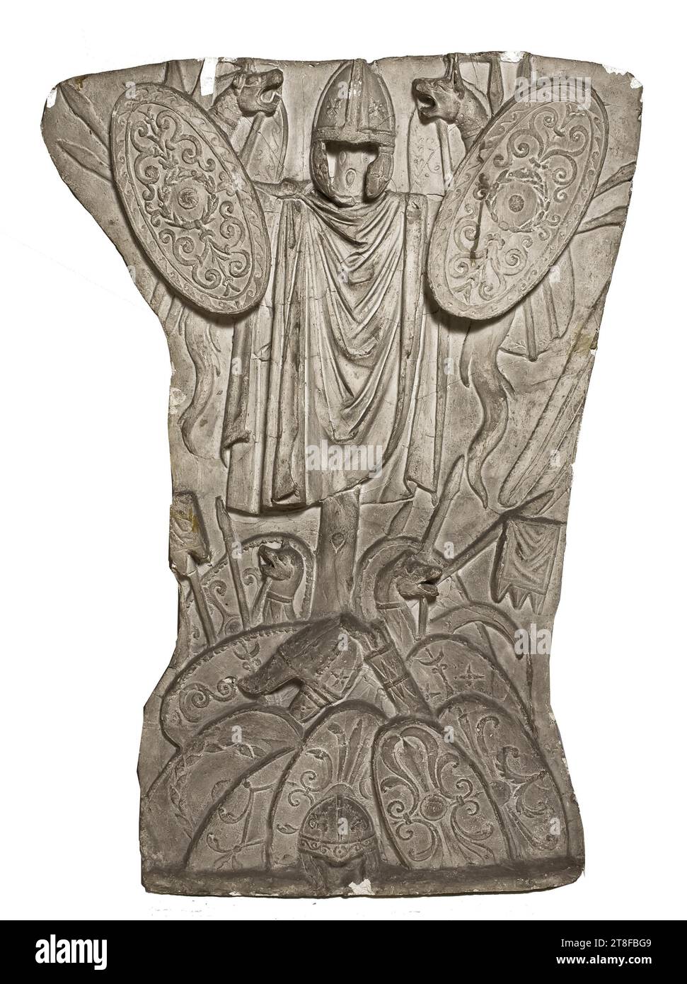 Relief with trophy of Dacian weapons, 113, Sculpture, Relief, Cast ...
