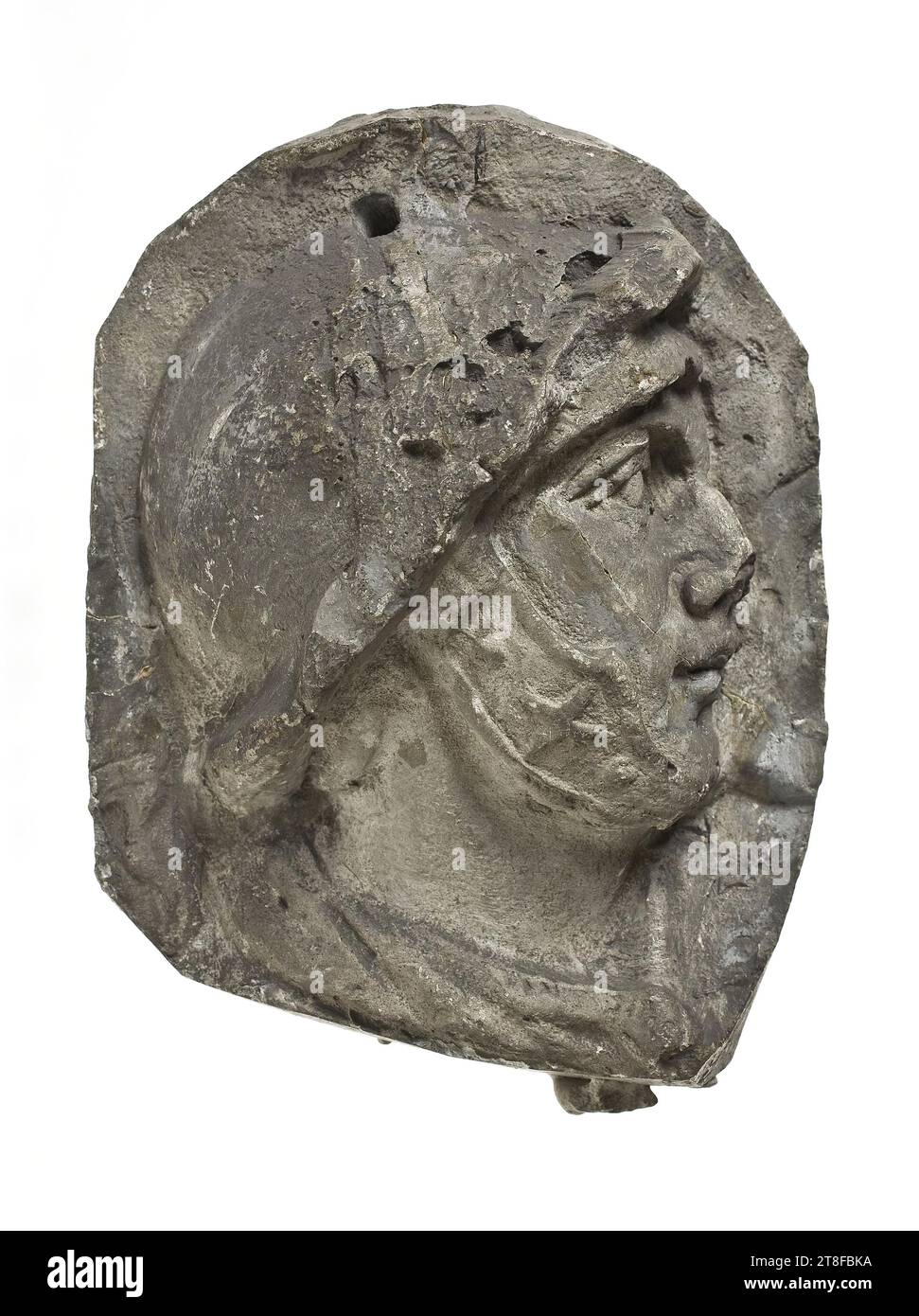 Head of a helmeted Roman horseman, 113, Sculpture, Relief, Cast, Height ...
