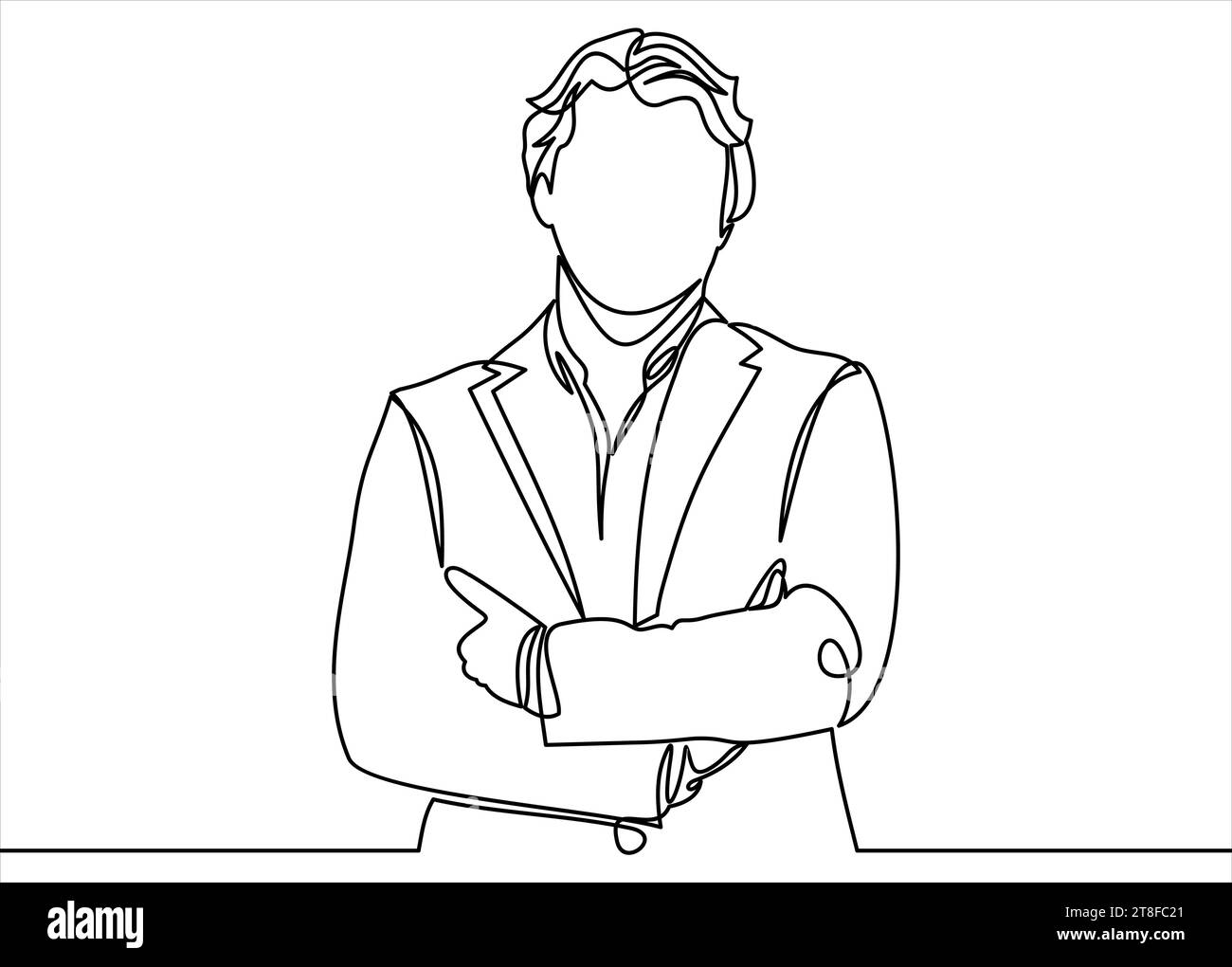 Businessman, Manager. A man in a business suit. Businessman folded his ...