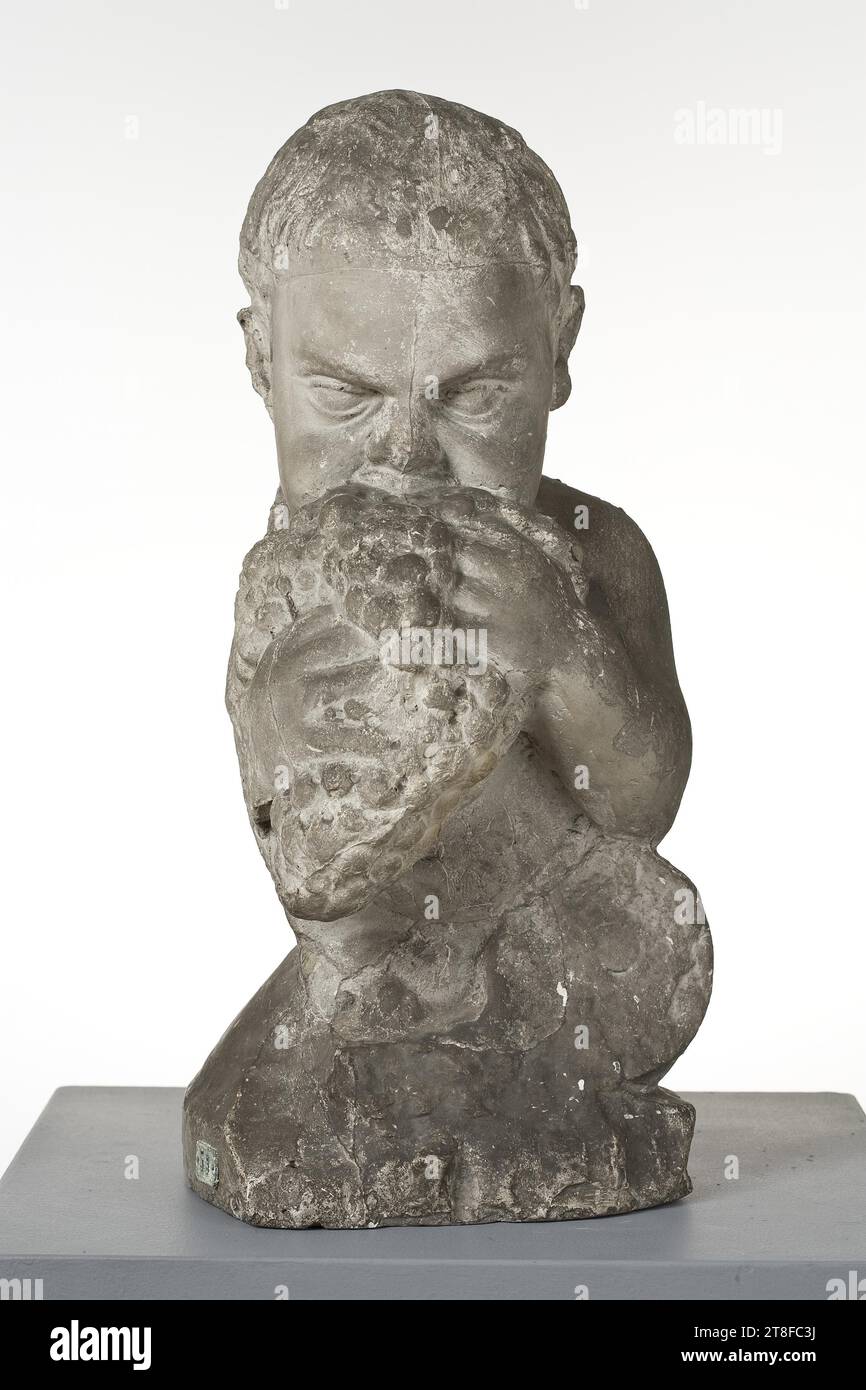 Seated boy eating grapes, Sculpture, Statue, Cast, Height 42 cm ...