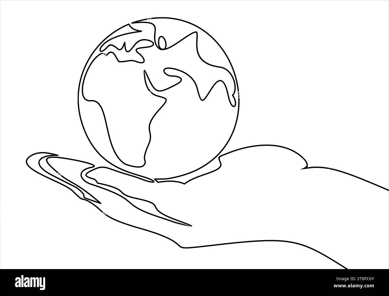 Line art globe earth hi-res stock photography and images - Alamy