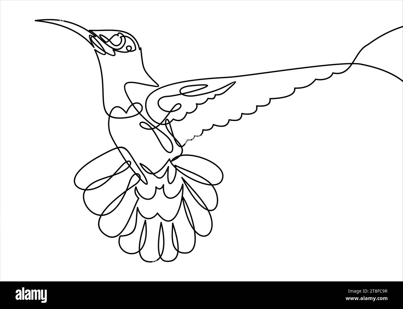 Continuous line bird.vector illustration. One line drawing. Concept for ...