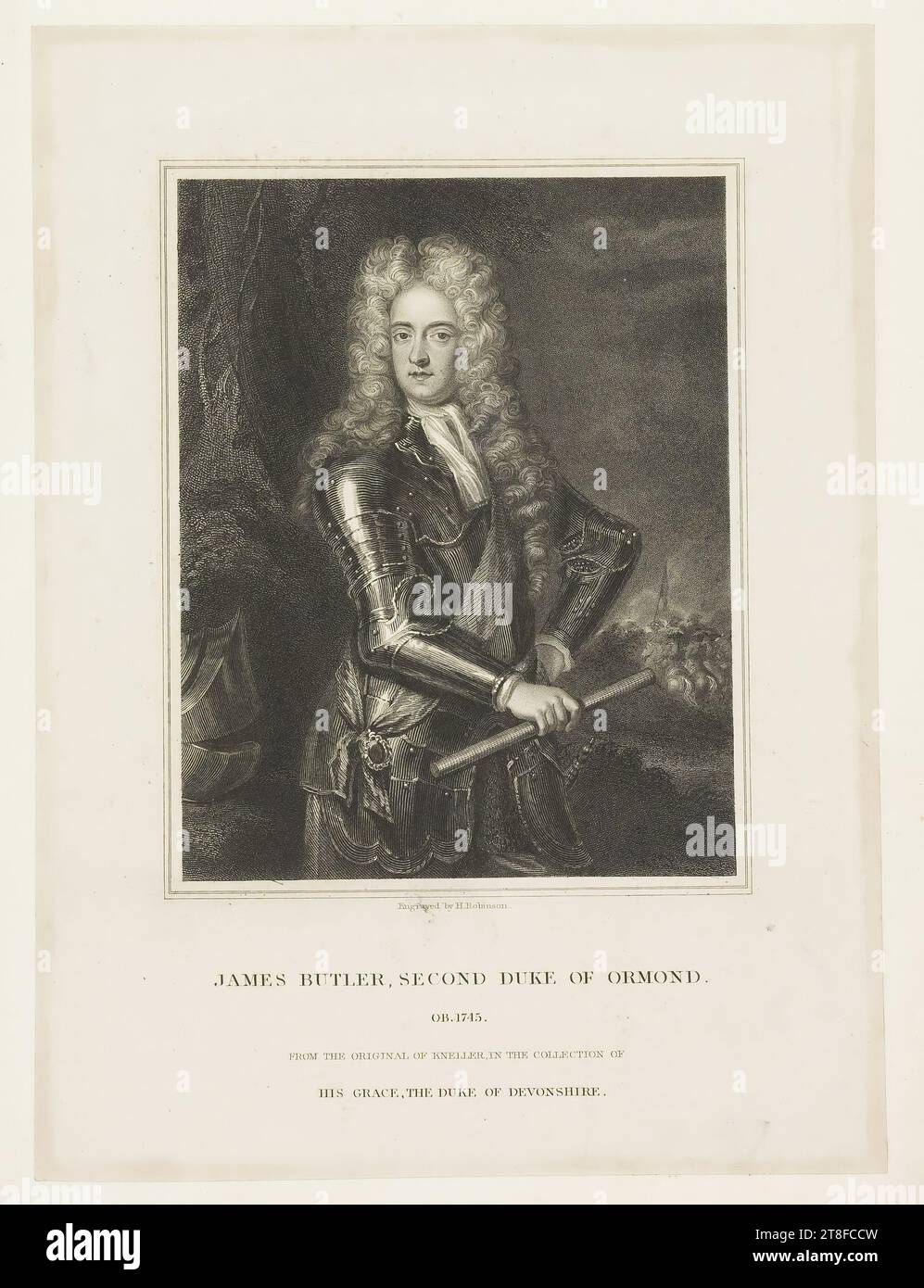 Engraved by H. Robinson. JAMES BUTLER, SECOND DUKE OF ORMOND., OB. 1745 ...