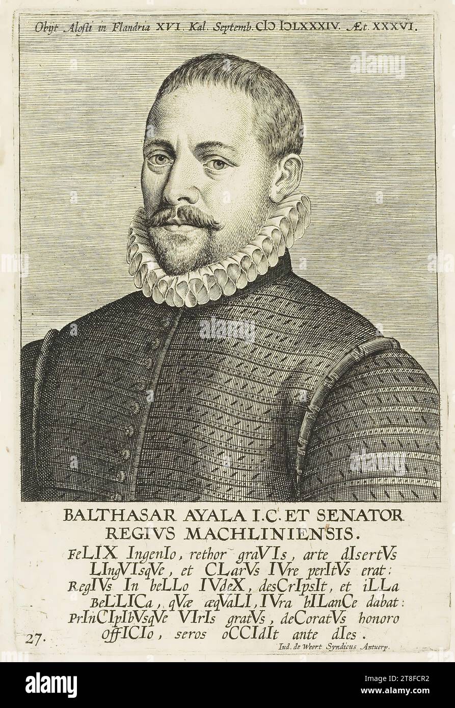 Obijt Alosti in Flanders XVI. Cal. September CIƆ.IƆ884. Eat 36 ...