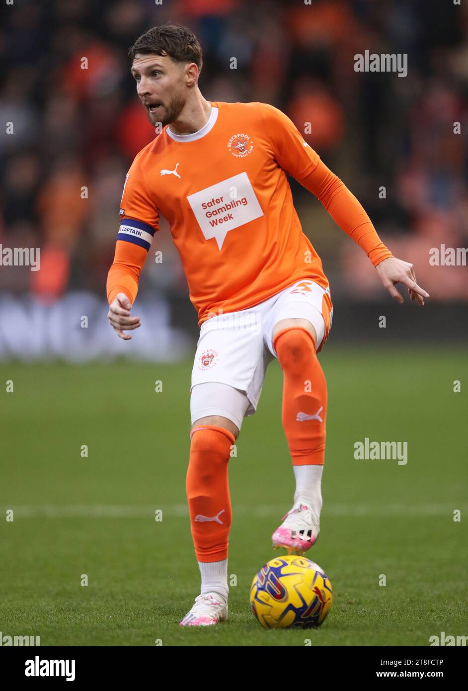 Blackpool's James Husband in action during the Sky Bet League One match ...
