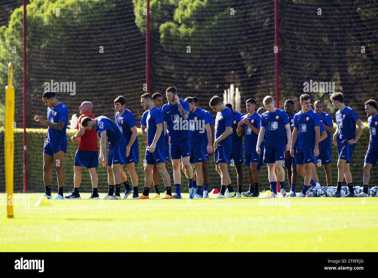 ALMANCIL - The players of the Dutch team during a training session of ...