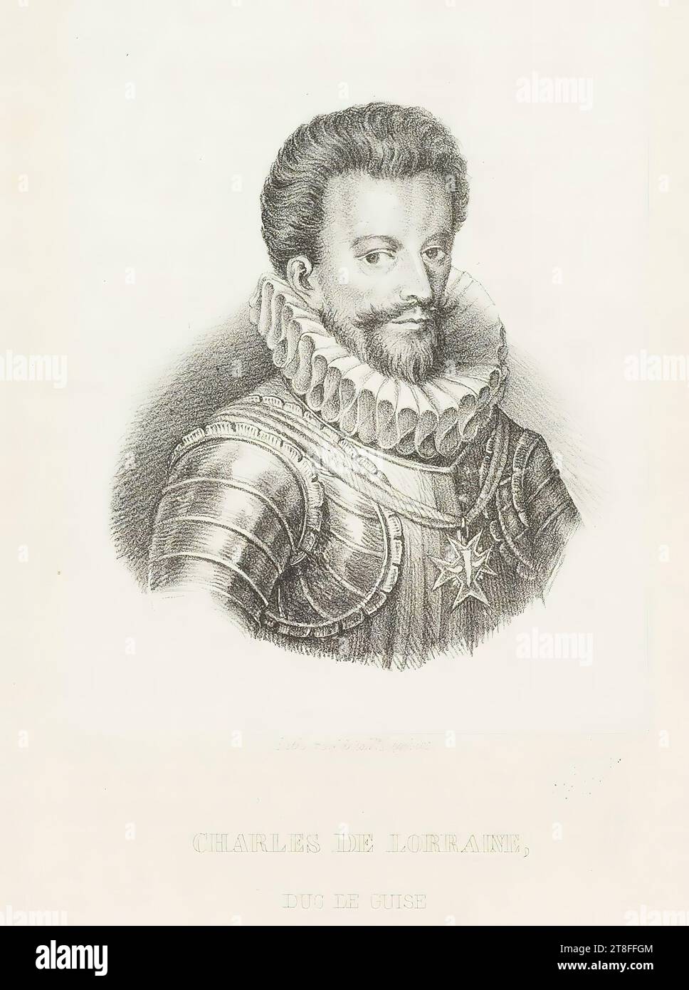 Lit. roy. of the Ve. Degobert. CHARLES DE LORRAINE, DUKE OF GUISE Stock ...
