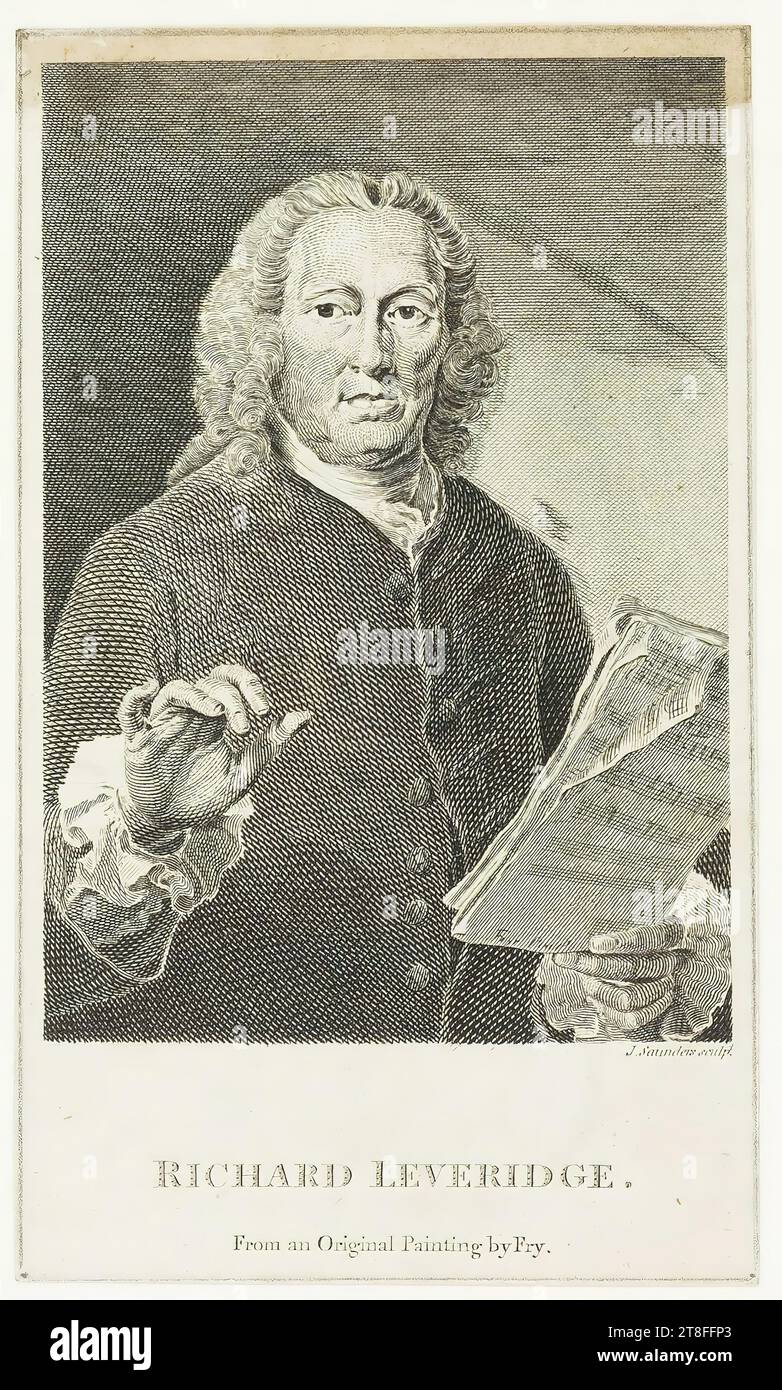 J. Saunders sculpt. RICHARD LEVERIDGE. From an Original painting by Fry ...