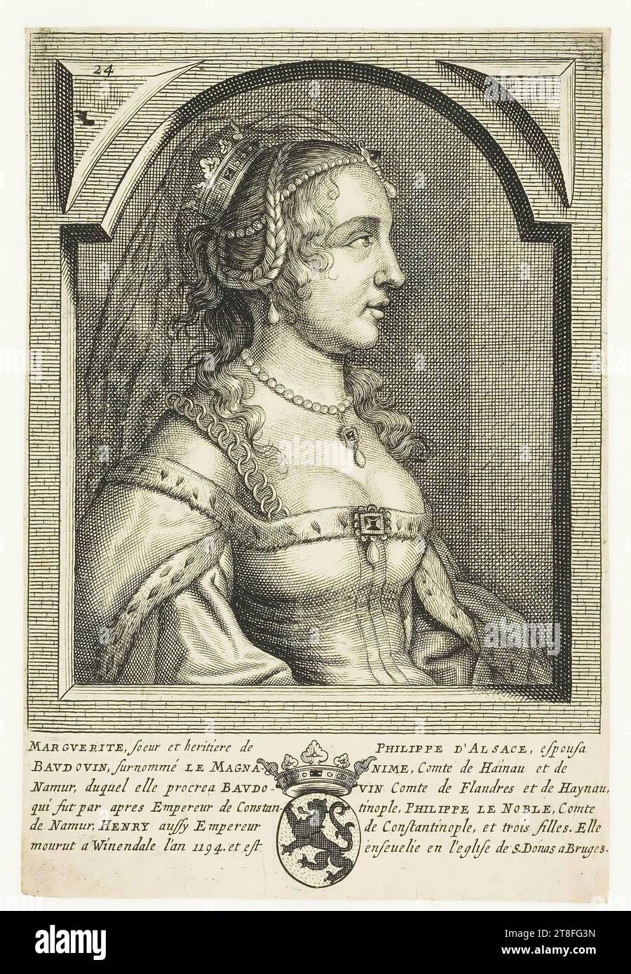 24. MARGVERITE, sister and heiress of PHILIPPE D'ALSACE, married ...