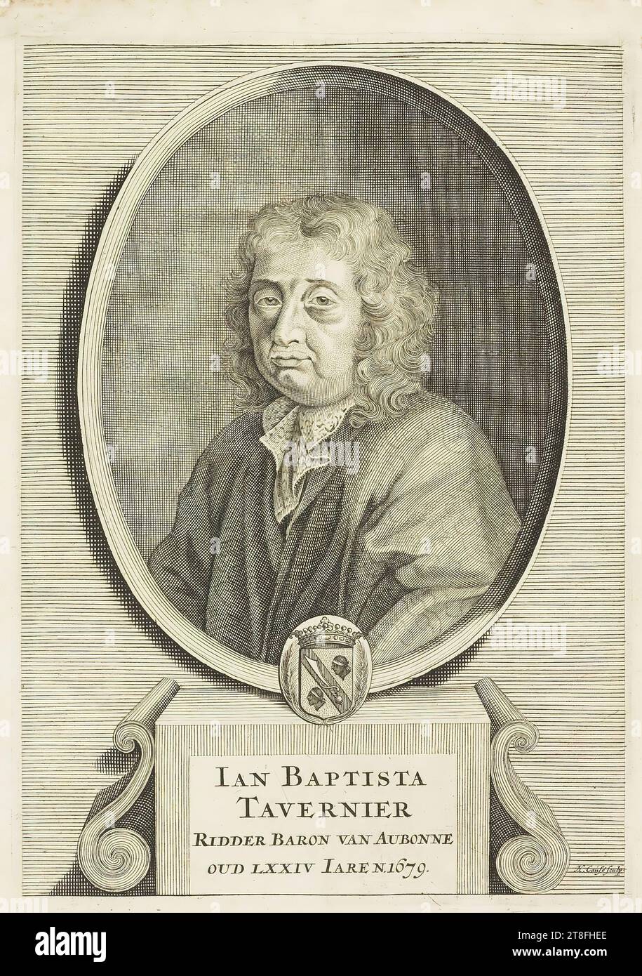 IAN BAPTIST, TAVERNIER, KNIGHT BARON OF AUBONNE, OLD LXXIV IAREN.1679 ...