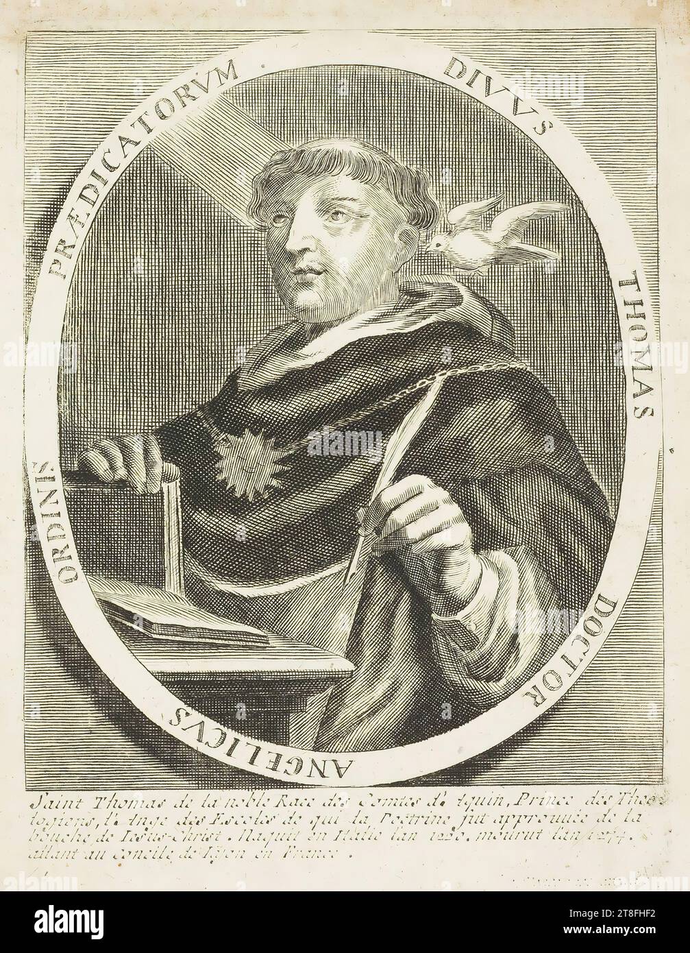 DIVVS THOMAS DOCTOR ANGELICVS ORDINIS PRÆDICATORVM. Saint Thomas of the ...
