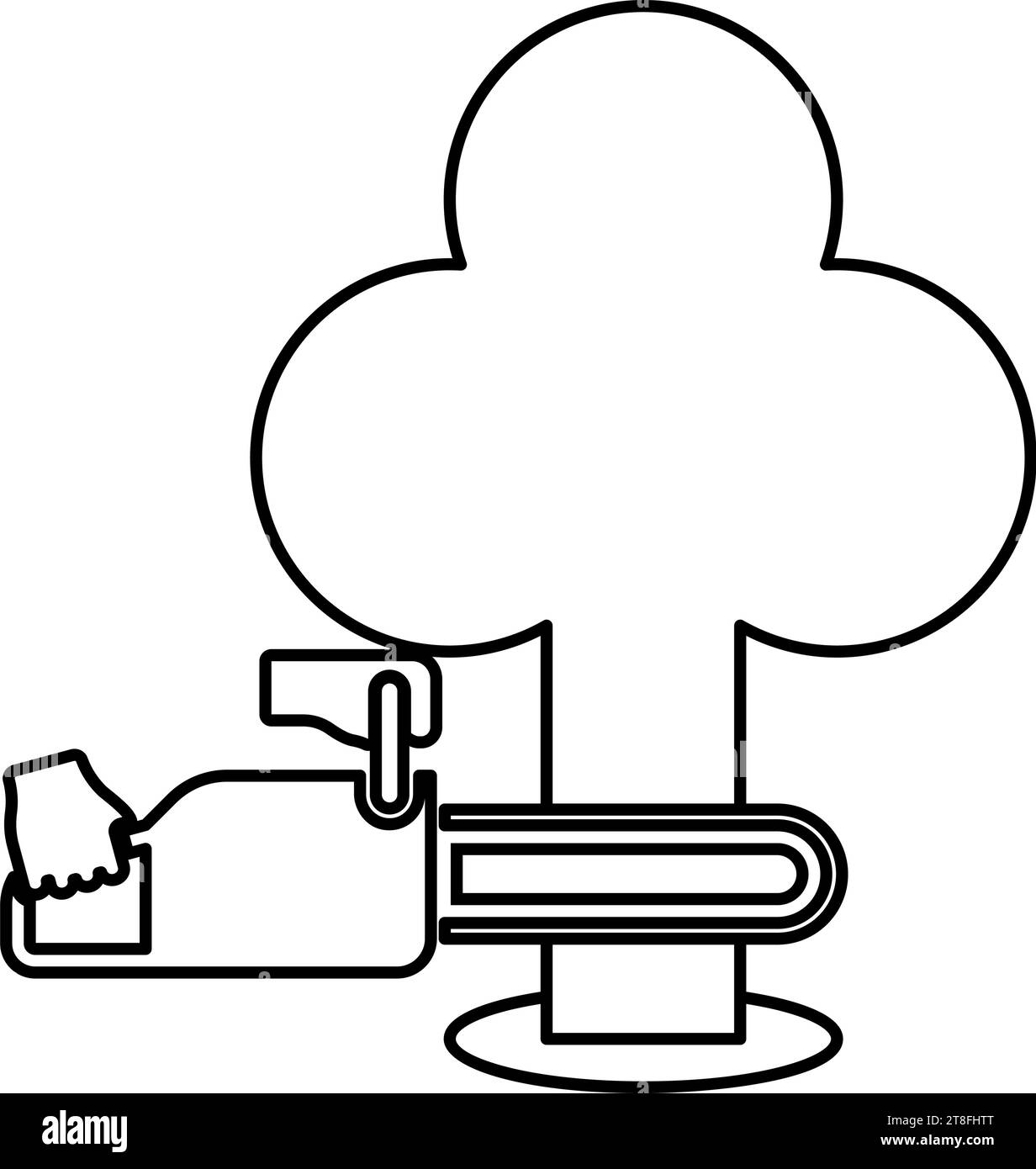 Chainsaw tree felling Stock Vector Images - Alamy