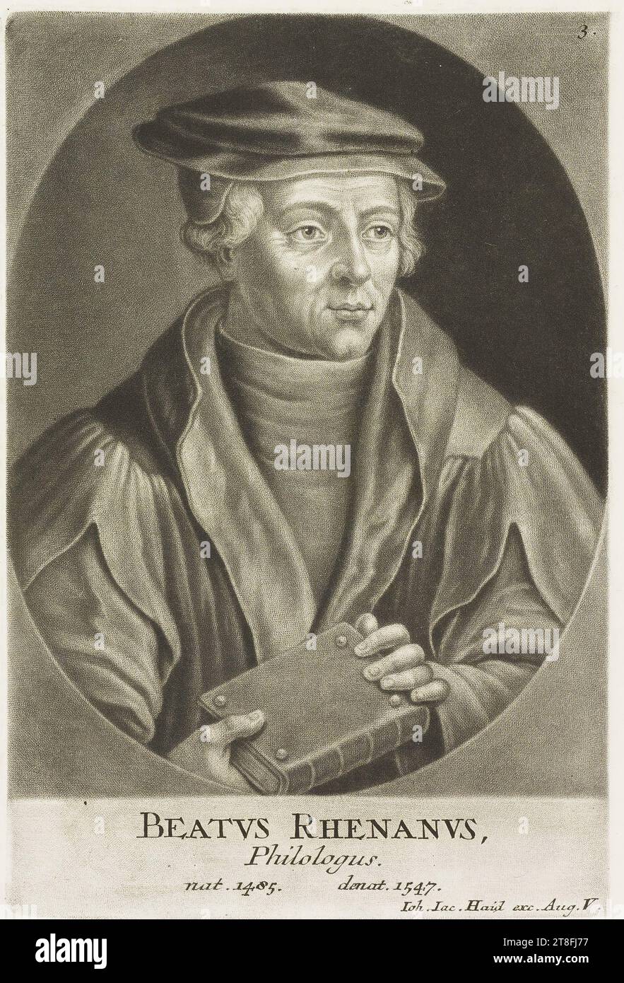 BEATVS RHENANVS, Philologus., nat. 1485. 1547. John Jac. Heid exc. Aug ...
