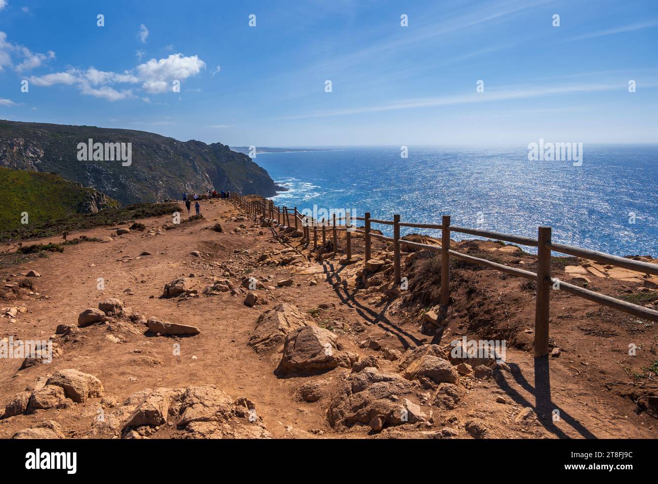Scenic coastal landscape at South viewpoint of Cabo da Roca by the ...
