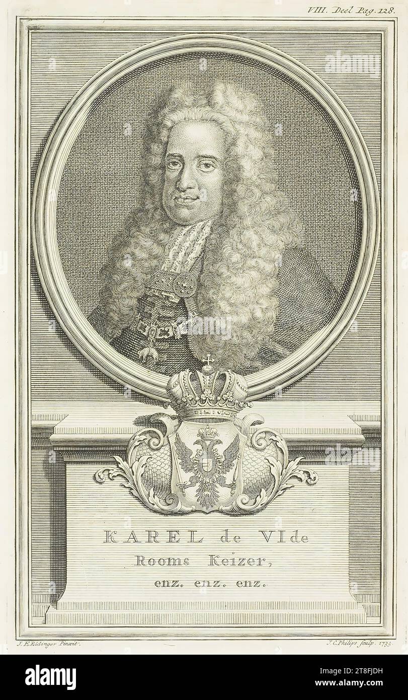 KAREL the VI, Roman Emperor, etc. etc. etc. VIII. Volume Pag. 128. J.E ...