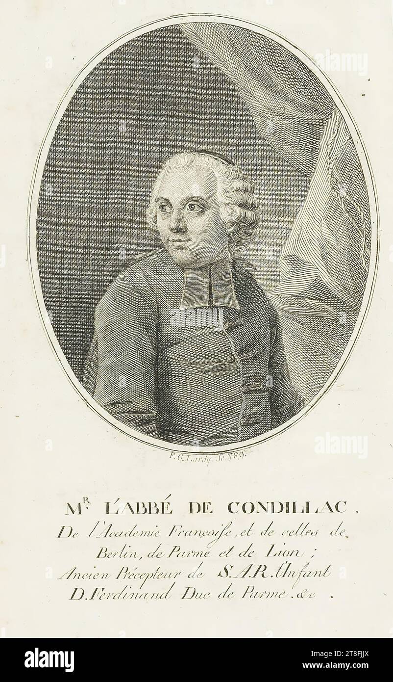 F.G. Lardy, Sc. 1789. Mr. L'ABBÉ DE CONDILLAC., Of the French Academy ...