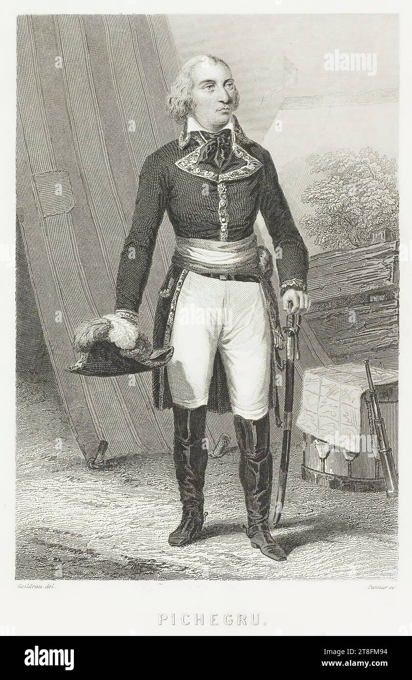 data (bottom, central) removed from plate. Gaildreau del. Sculp. PICHEGRU. illustration from ...