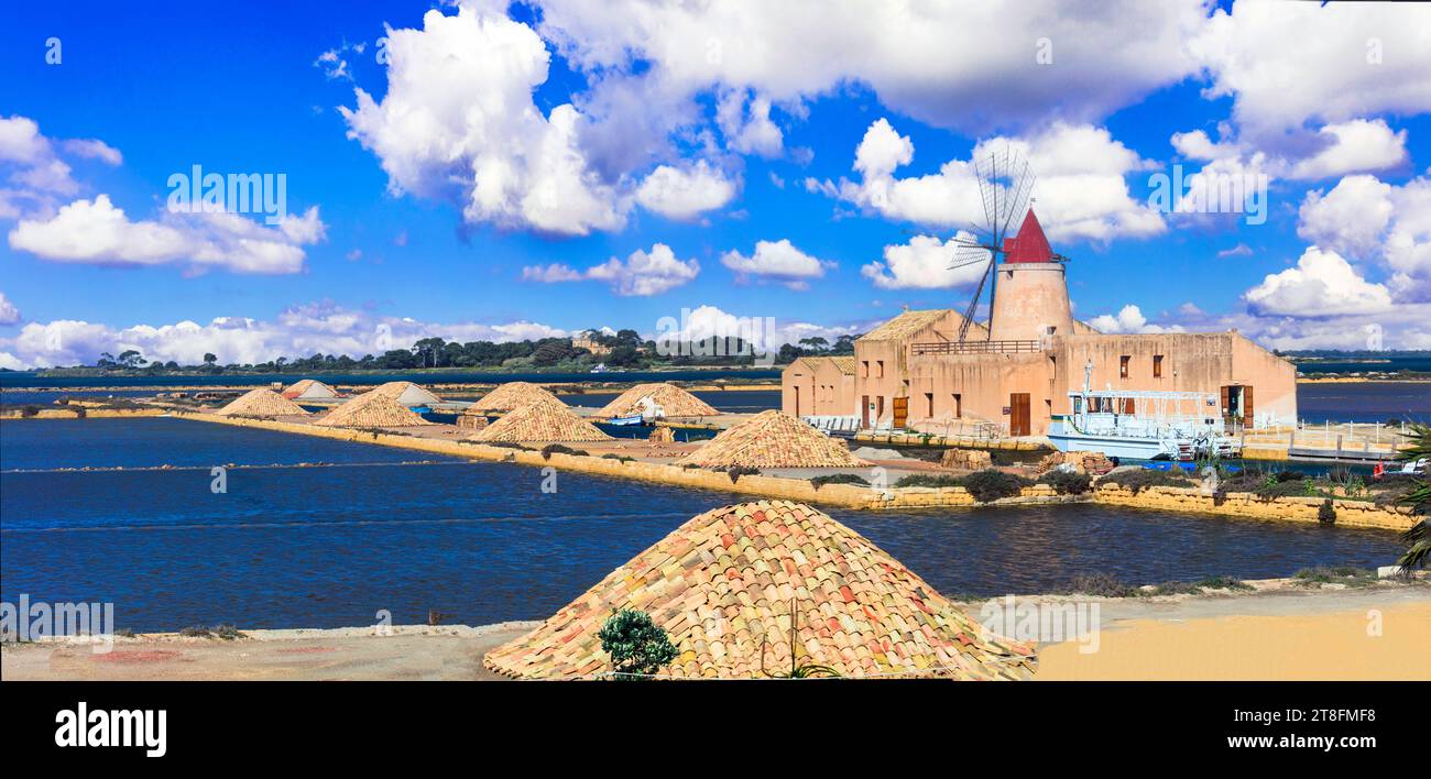 Sicily Italy travel and landmarks - famous salt pans and windmills of ...
