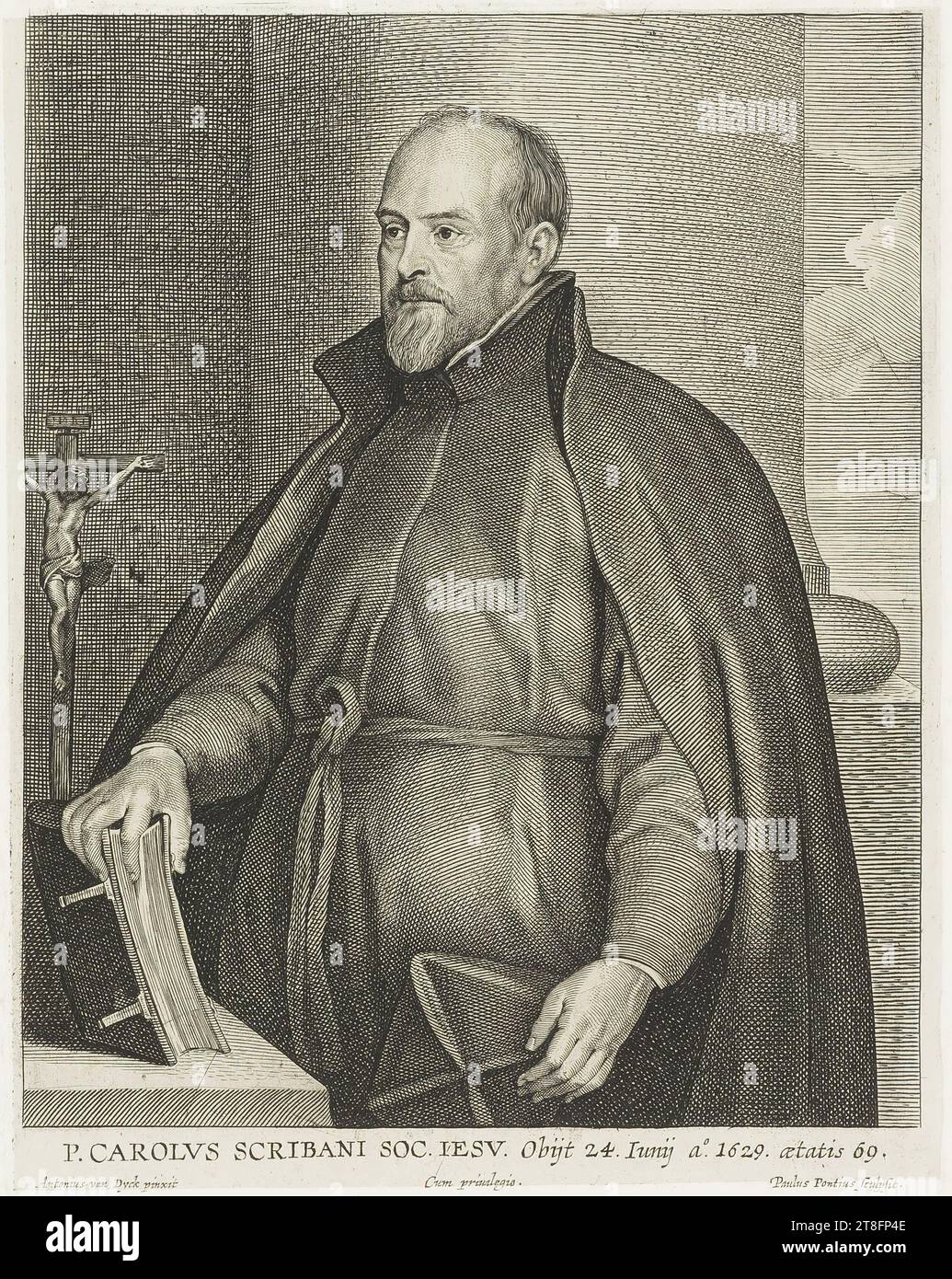 possibly a modern print. P. CAROLVS SCRIBANI SOC. IESV He died on June ...