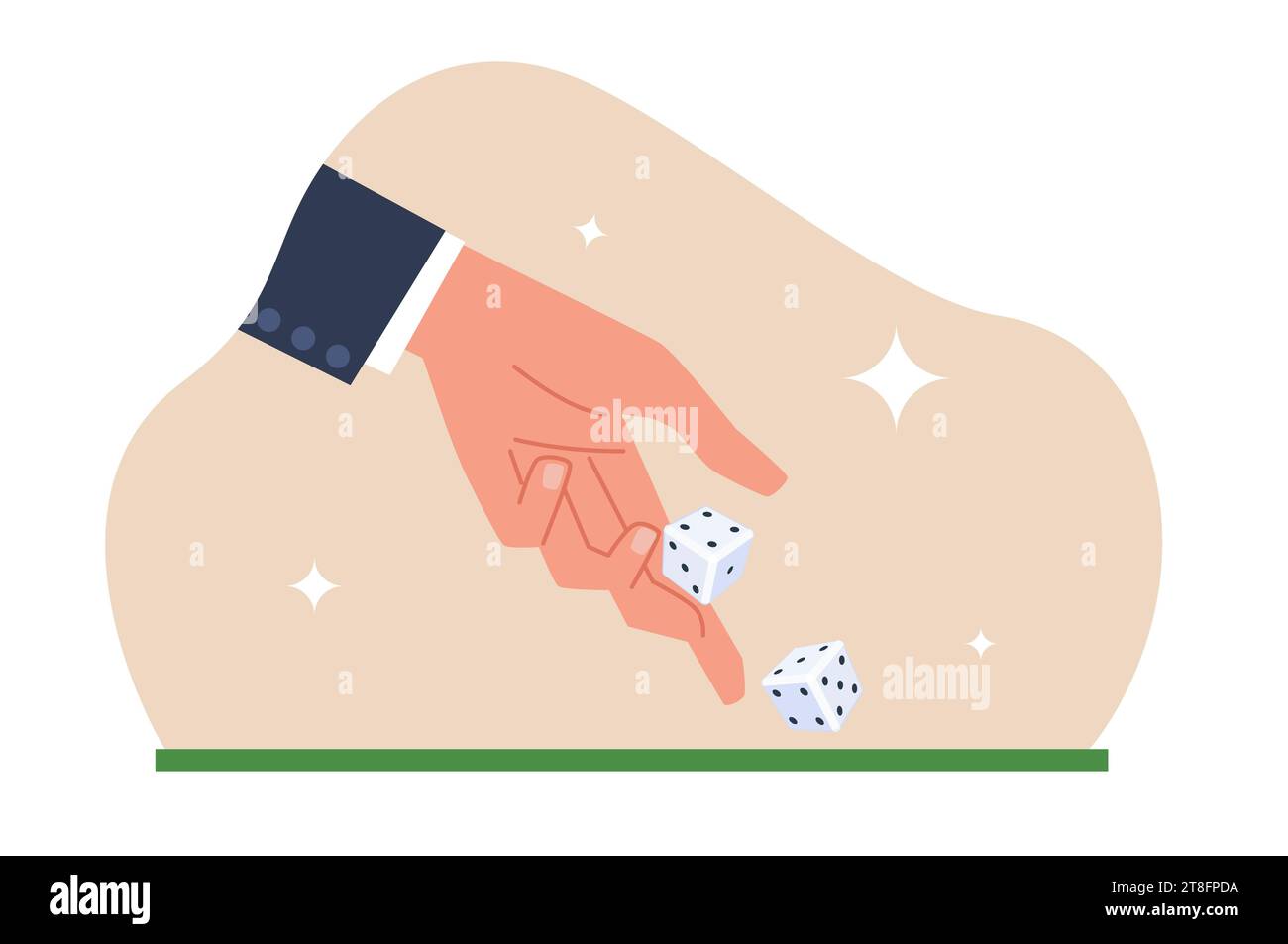 Concept of gambling in game, hand rolls dice. Casino equipment for ...