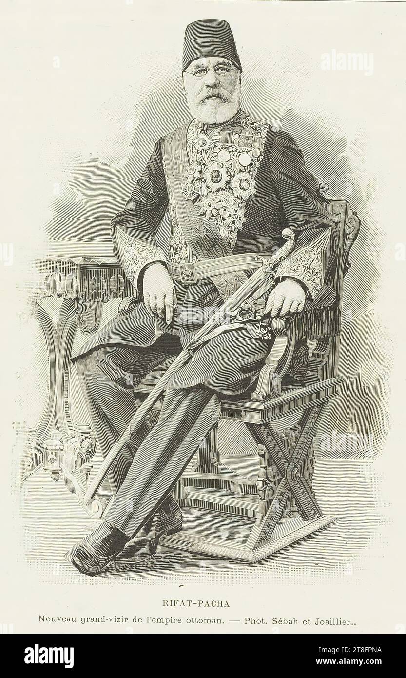 RIFAT-PACHA, New Grand Vizier of the Ottoman Empire. - Photo. Sébah and ...