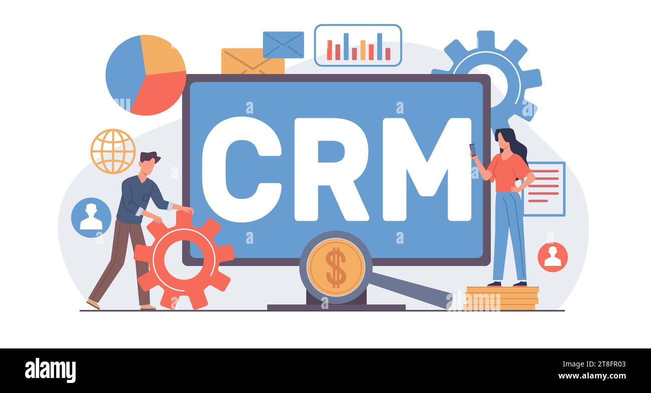 CRM Concept. Customer relationship management. Service and relationship ...