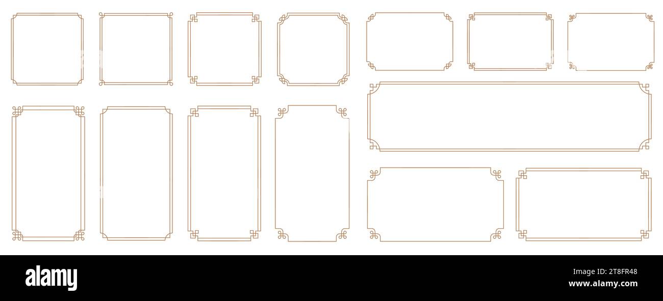 Elegant vintage frames collection for story templates, envelopes design ...