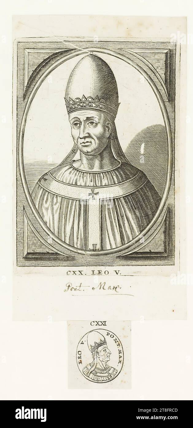 Medallion trimmed at bottom. CXX. LEO V Stock Photo - Alamy