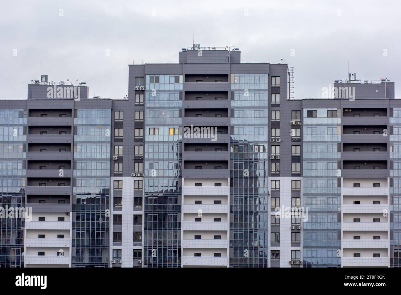 Modern multi storey apartment building elevation Stock Photo - Alamy
