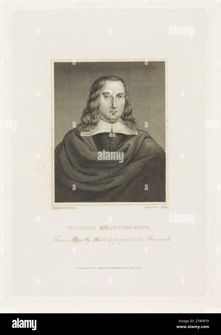 Drawn by J. Thurston. Engraved by C. Rolls. WILLIAM CHAMBERLAYNE. From ...
